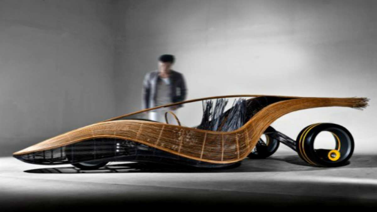 Futuristic Looking Handcrafted Bamboo Concept Car - Hindi DriveSpark